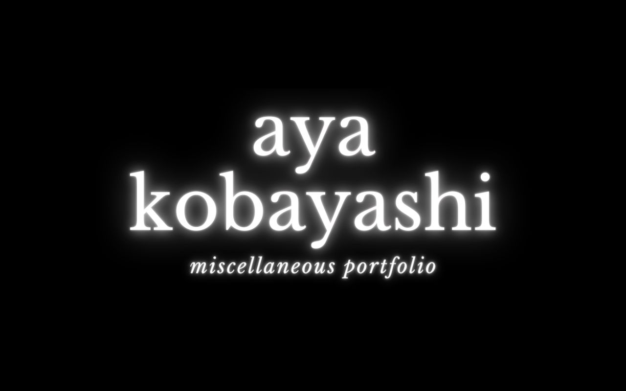 Aya Kobayashi Portfolio